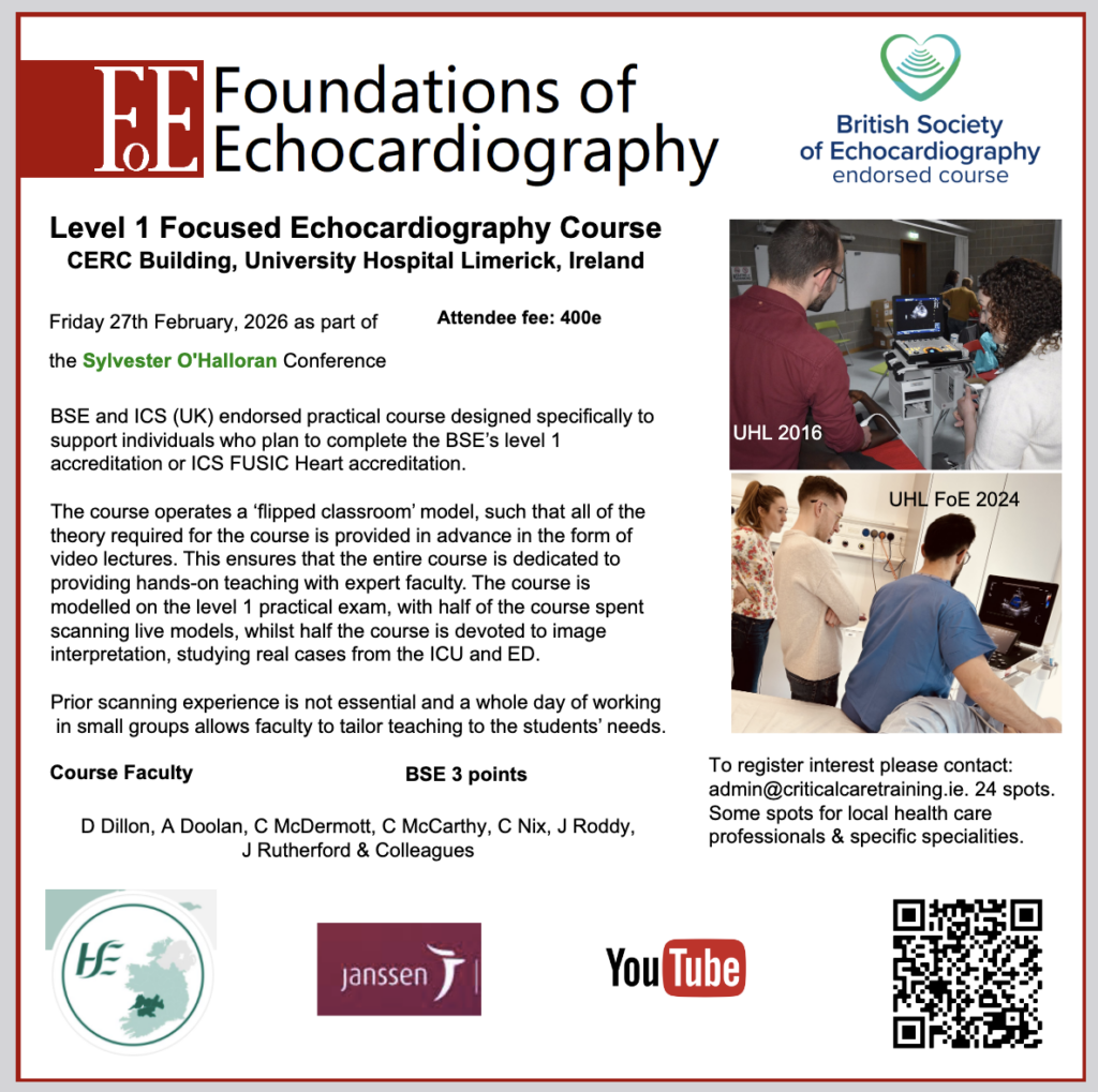 Level 1 Echo Course: Limerick February 27th 2026 | Joint Faculty of ...
